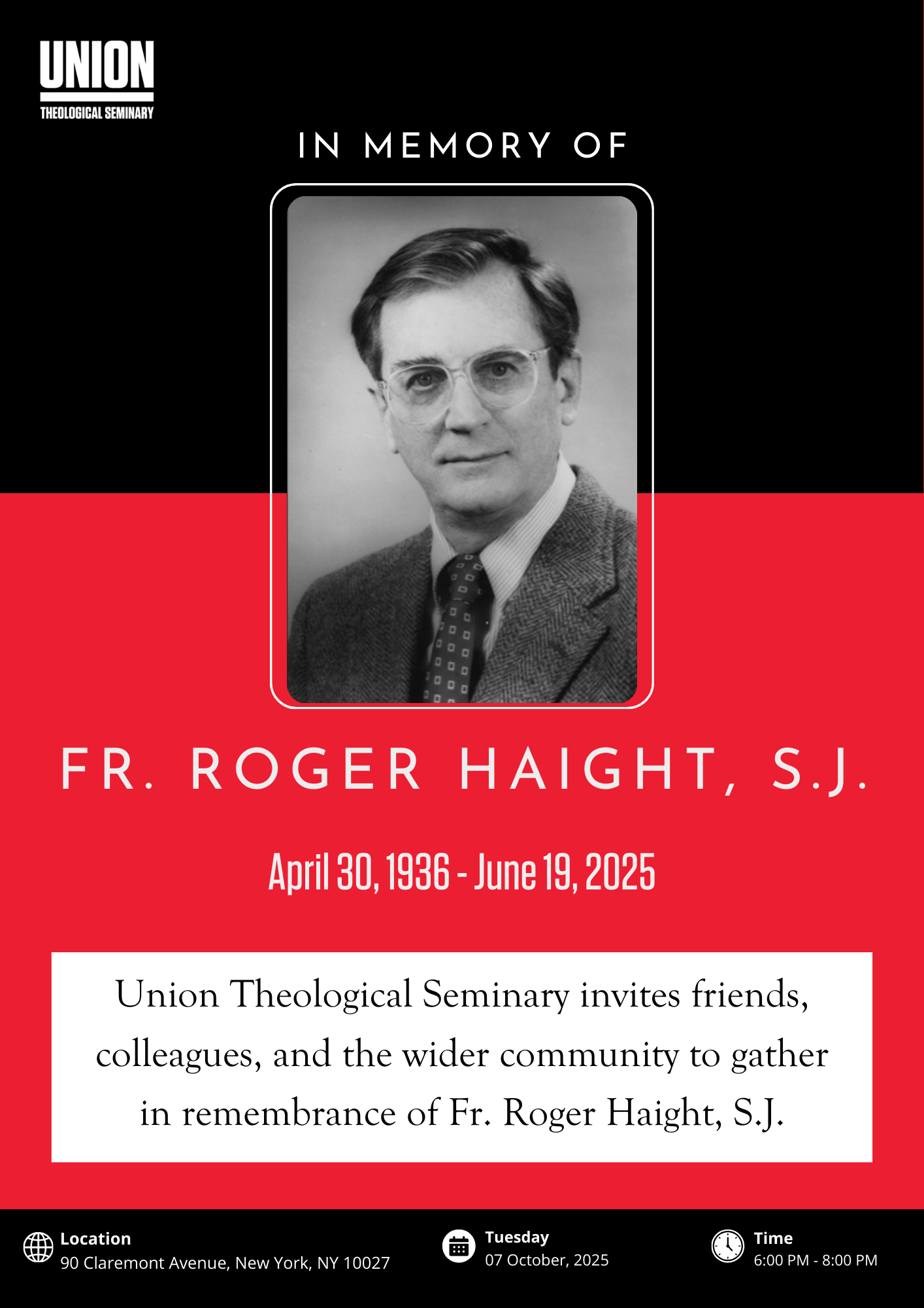 Roger Haight Memorial - Union Theological Seminary